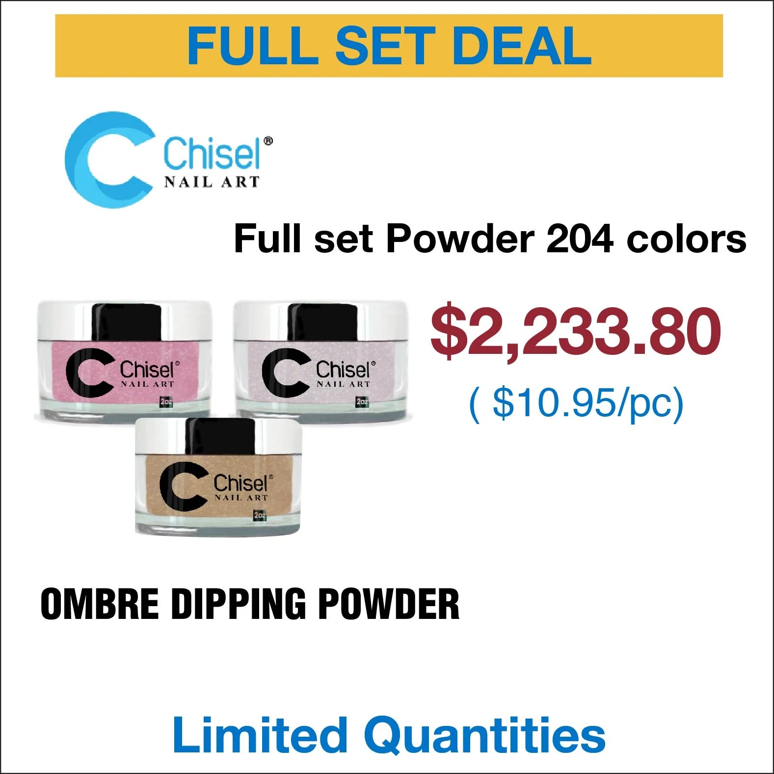 Chisel Full set Ombre Collection - 204 colors – Nex Beauty Supply