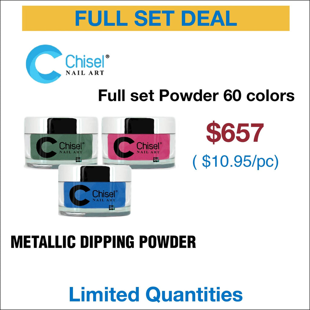 Chisel Metallic Full Collection - 60 colors – Nex Beauty Supply